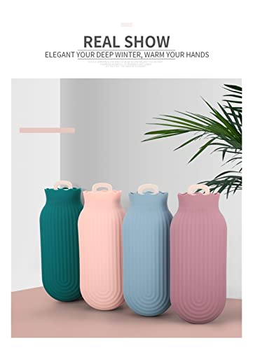 PSBYW Silicone Hot Water Bottle Hand Warmer Stomach Warmer Hot Water Bottle Heating Refrigerated Ice Pack Can Be Used to Warm Women's Palace Hands (Color : 6)