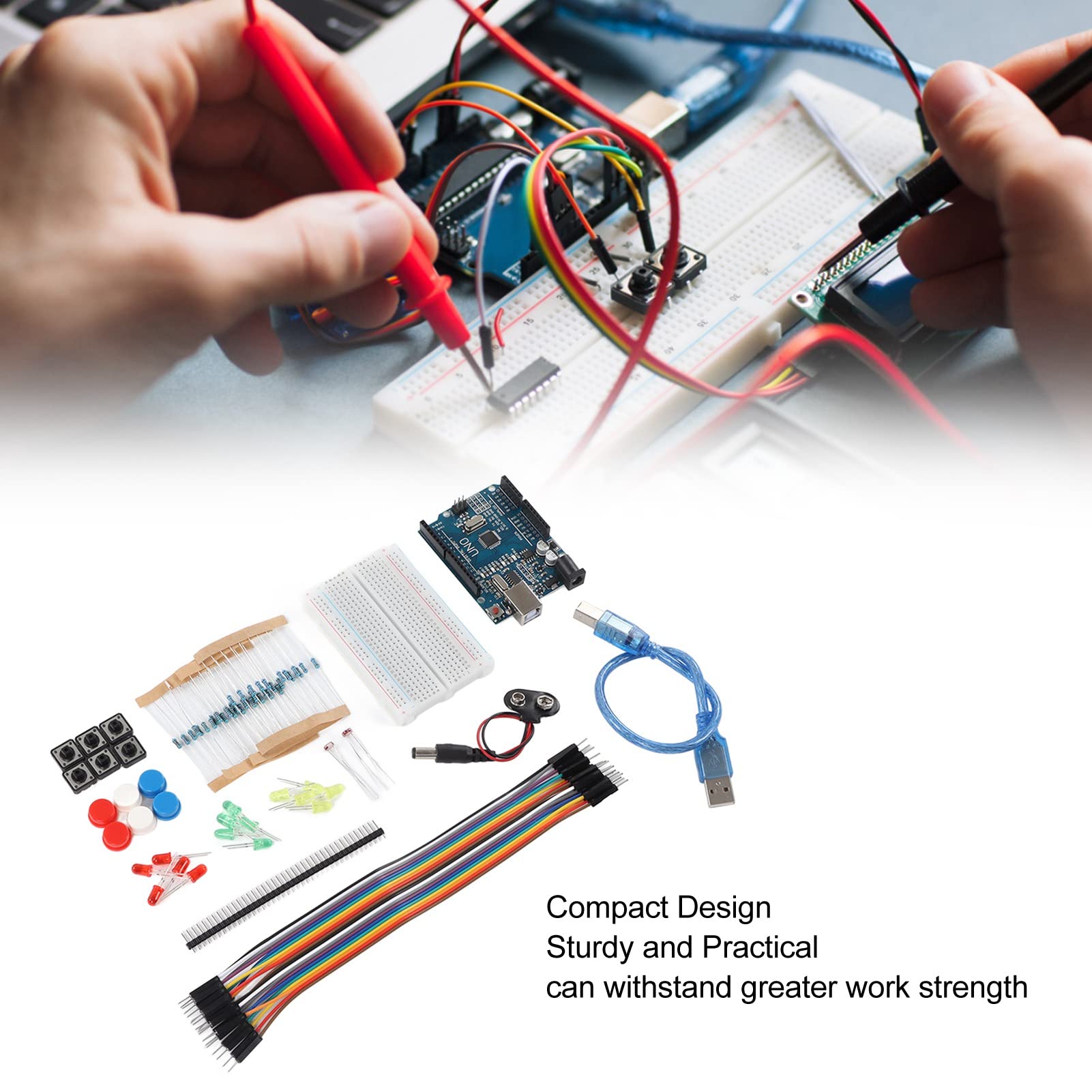 Electronic Starter, Male to Male Jumper Wire Basic Starter Module Kit USB Cable for Factory