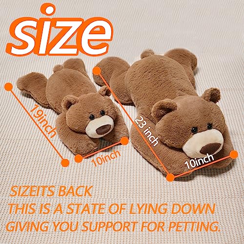 CSVBTRF 3.5 lbs 23" Bear Weighted Stuffed Animal - Hugging Pillow for Kids, Brown Plush Toy(Brown, 23")