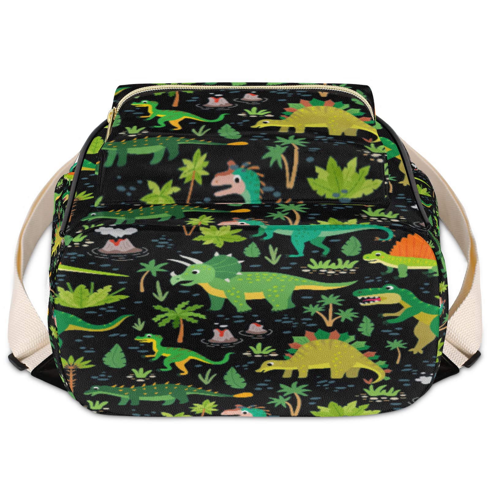 Cute Dinosaur Mini Backpack Purse for Women, Dinosaur Leather Small Backpack Casual Travel Daypacks Shoulder Bag for Girls Teen