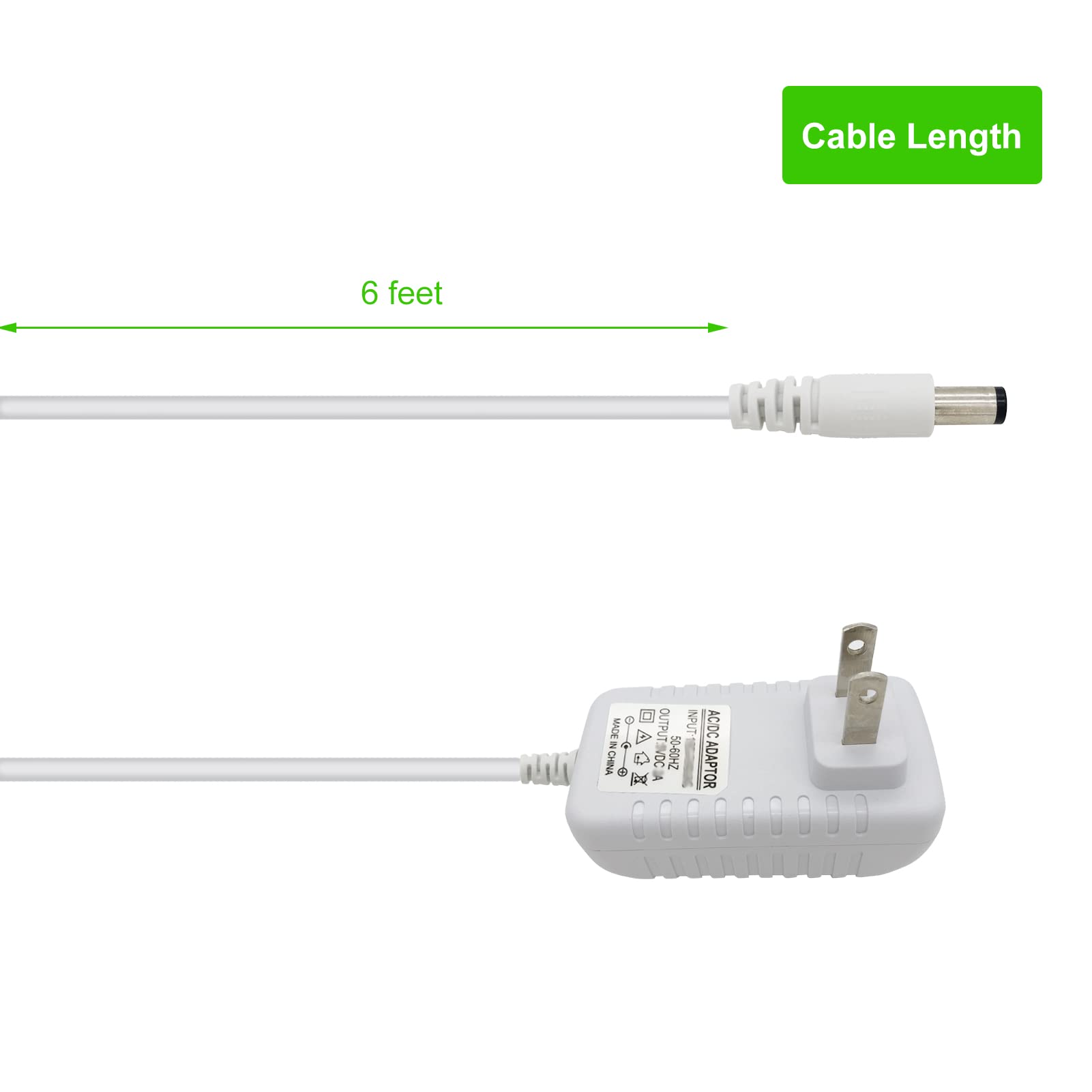 Charger Replacement for Ameda MYA Breast Pump, 12V Power Adapter Charging Cable Cord 6 ft - PDEEY
