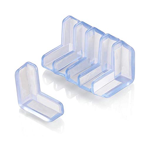 Corner Protector, High Resistant Adhesive Gel Clear Corner Guards, Baby Proofing Corner Guards L Shape Bumper, Non-Toxic, odorless, Soft, Absorbent Impact, Prevent Injuries (12 Pack)