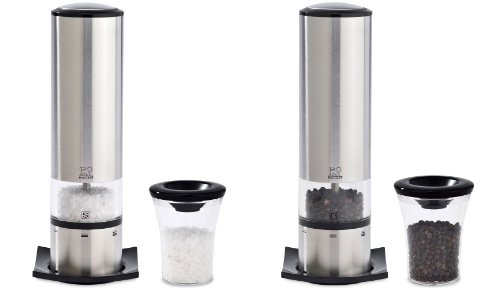 Peugeot Electric Salt & Pepper Mill Set - Stainless (Elis U'select Stainless Steel)
