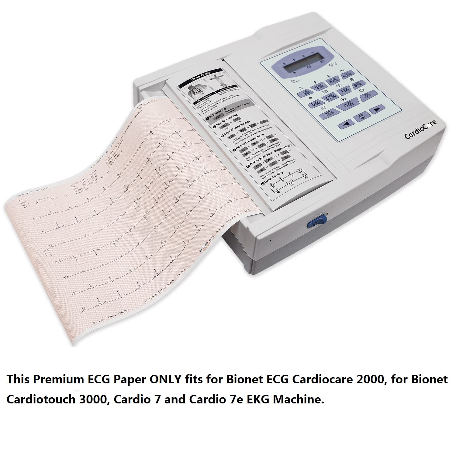 EKG Badge Card and ECG Paper for Bionet ECG Cardiocare 2000, for Bionet Cardiotouch 3000