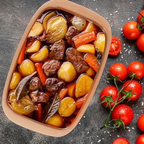 Eurita Clay Roaster, Non-Stick Dutch Oven, Healthy Clay Pot Cooking, With Free Recipe Guide, 1.5 Quarts