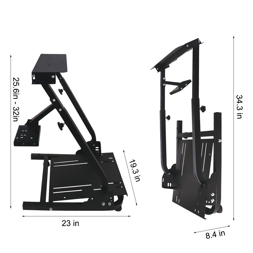YXHARD Racing Wheel Stand, Height Adjustable & Foldable Steering Wheel Stand Compatible with Logitech G25,G27,G29,G920 Gaming Cockpit