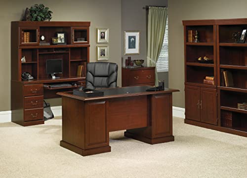 Sauder Heritage Hill 4 tier Library With Doors - Classic Cherry finish