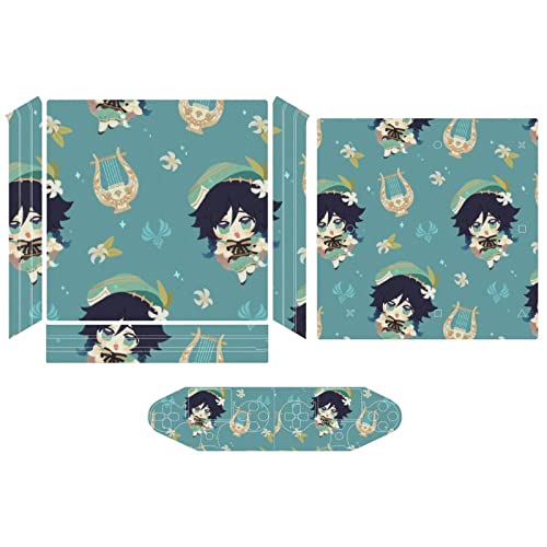 Cute Mini Genshin Impact PS4 controller and console skin sticker protective cover wireless/wired gamepad controller Full body skin Body Vinyl Sticker Decal Cover Skin