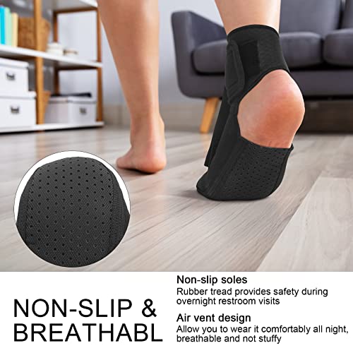 OneBrace Breathable Plantar Fasciitis Night Splint Sock - Soft Stretching Boot Splint for Aching Feet & Heel Relief,Achilles Tendonitis Foot Support Brace for Right or Left Foot(M)