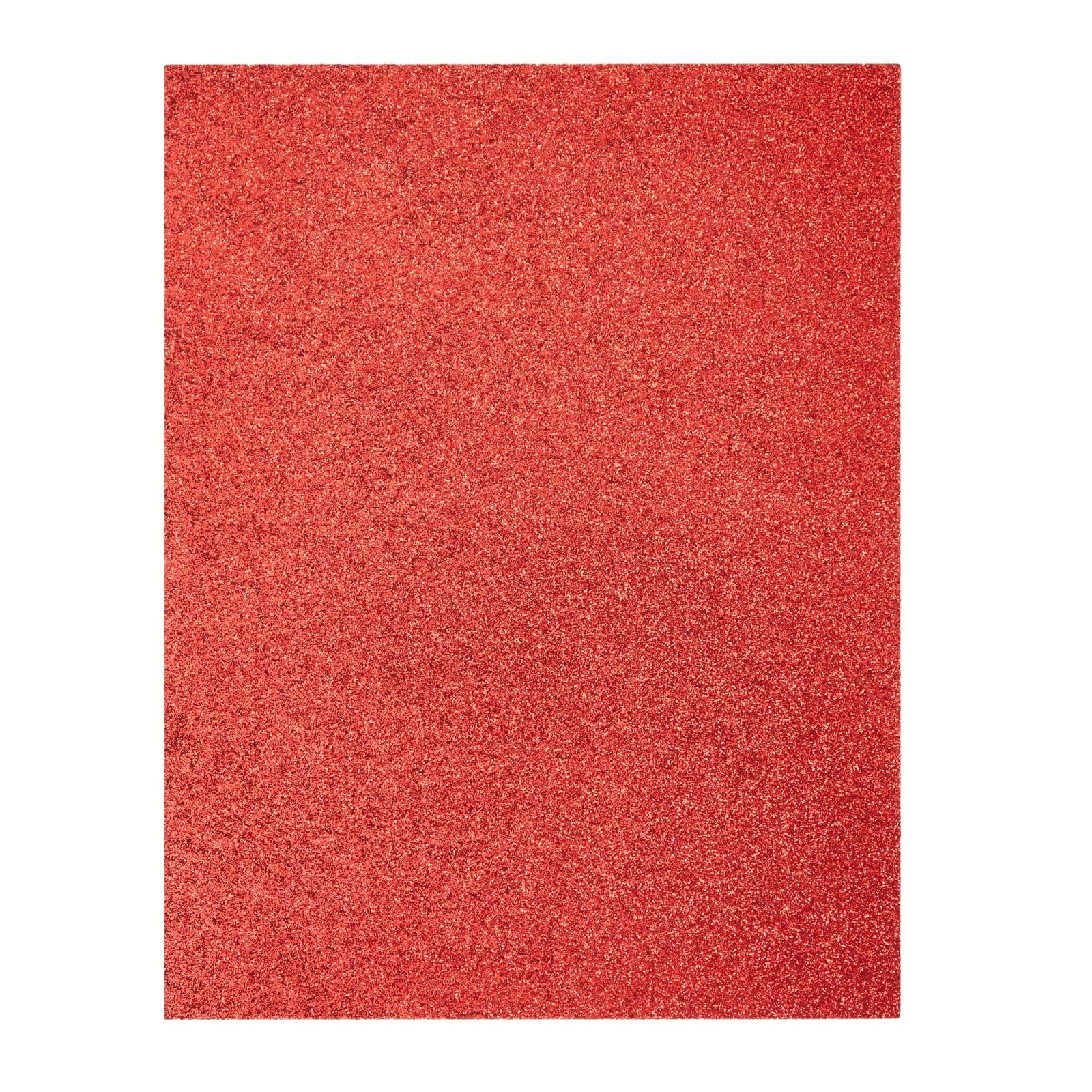 Bright Creations 24 Sheets Red Glitter Cardstock Paper 8.5 x 11 for Scrapbooking, DIY Projects, Arts and Crafts (280gsm)