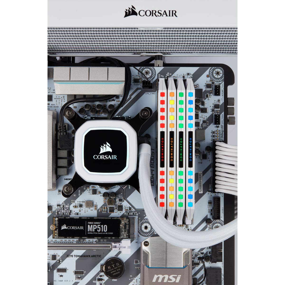 Corsair Dominator Platinum RGB 32GB (2x16GB) DDR4 4000 (PC4-32000) C19 1.35V Desktop Memory - White
