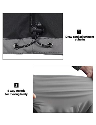 Little Donkey Andy Men's Lightweight Softshell Vest, Windproof Sleeveless Jacket for Travel Hiking Running Golf Gray XL