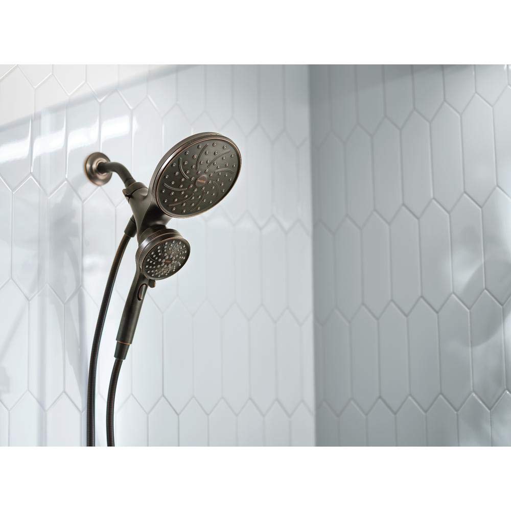 Brecklyn Single-Handle 6-Spray 1.75 GPM Shower Faucet with Valve in Mediterranean Bronze (Valve Included)