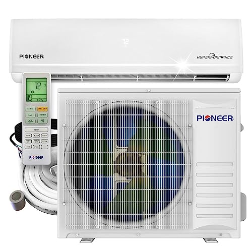 PioneerŽ Hyperformance⢠24,000 BTU 21 SEER2 Ductless Mini Split Inverter++ Wi-Fi Enabled Air Conditioner Hyper Heat Pump Full Set