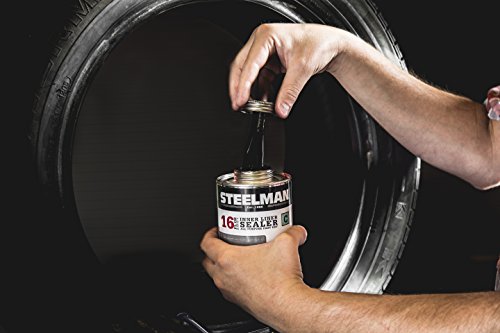 Steelman Inner Liner Sealer, Seals Repairs, Fast-Drying, for Tubes and Tires, Applicator Included, 16 Oz.