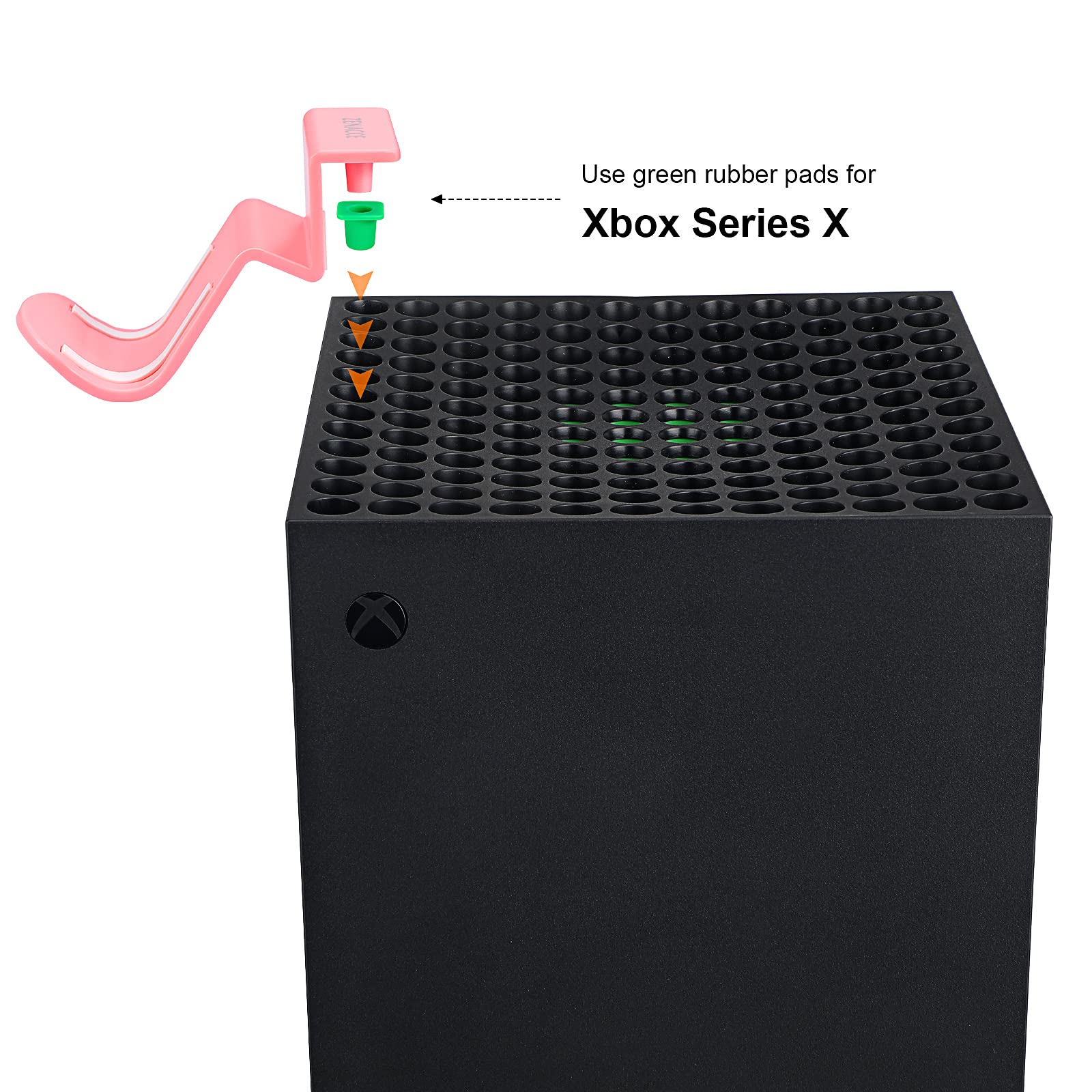 ZENACCE Game Controller Holder Compatible with PS5 and Xbox Series X, Controller Stand Mount for Playstation 5 DualSense and Xbox Series X Controllers, No Screws & No Adhesive Tape - PINK-4Pcs