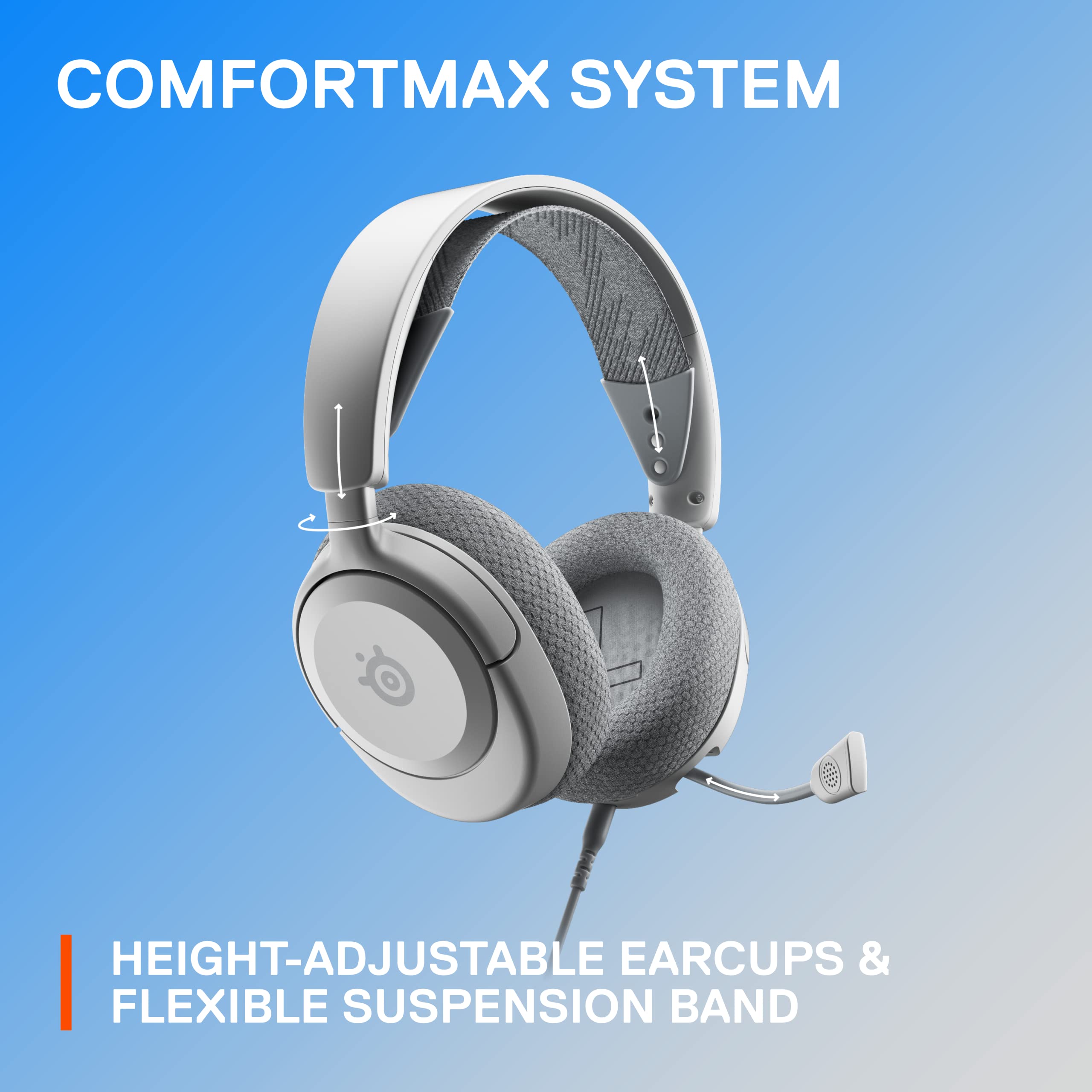 SteelSeries Arctis Nova 1P Multi-System Gaming Headset— PS5/PS4, PC, Xbox, Switch - White
