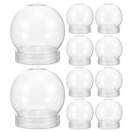 Plastic Snow Globe 30pcs Clear Snow Globes Plastic Water Globe DIY Crafts Water Globe Jar for Home Decor Snow Globe Kit