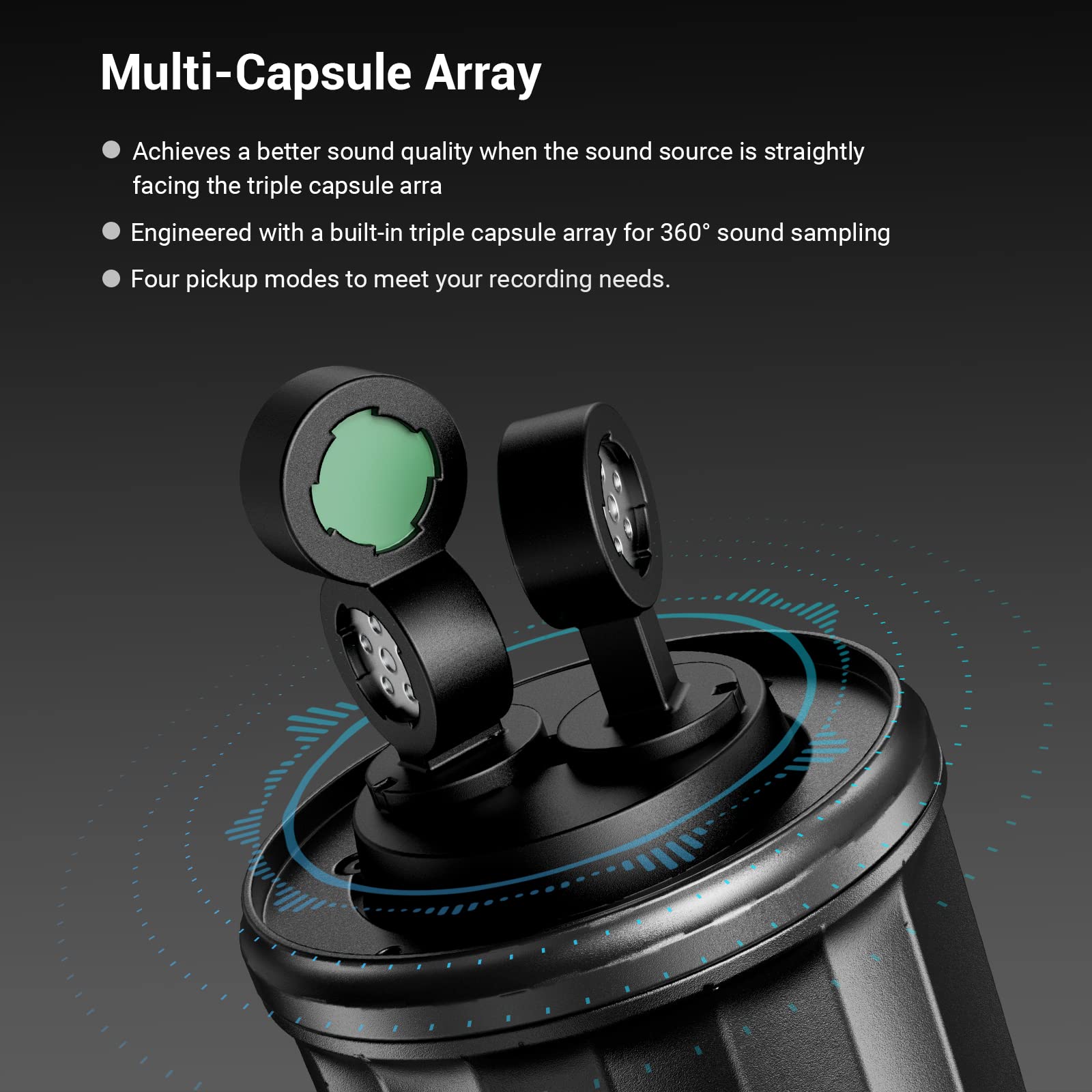 SmallRig U60 All Metal USB Microphone PC Streaming Microphone, Gaming Mic for PC,PS5 & Mac, 4 Pickup Patterns, Shock Mount and Adjustable Stand, Gain Control for Recording, Plug and Play, Black - 3466