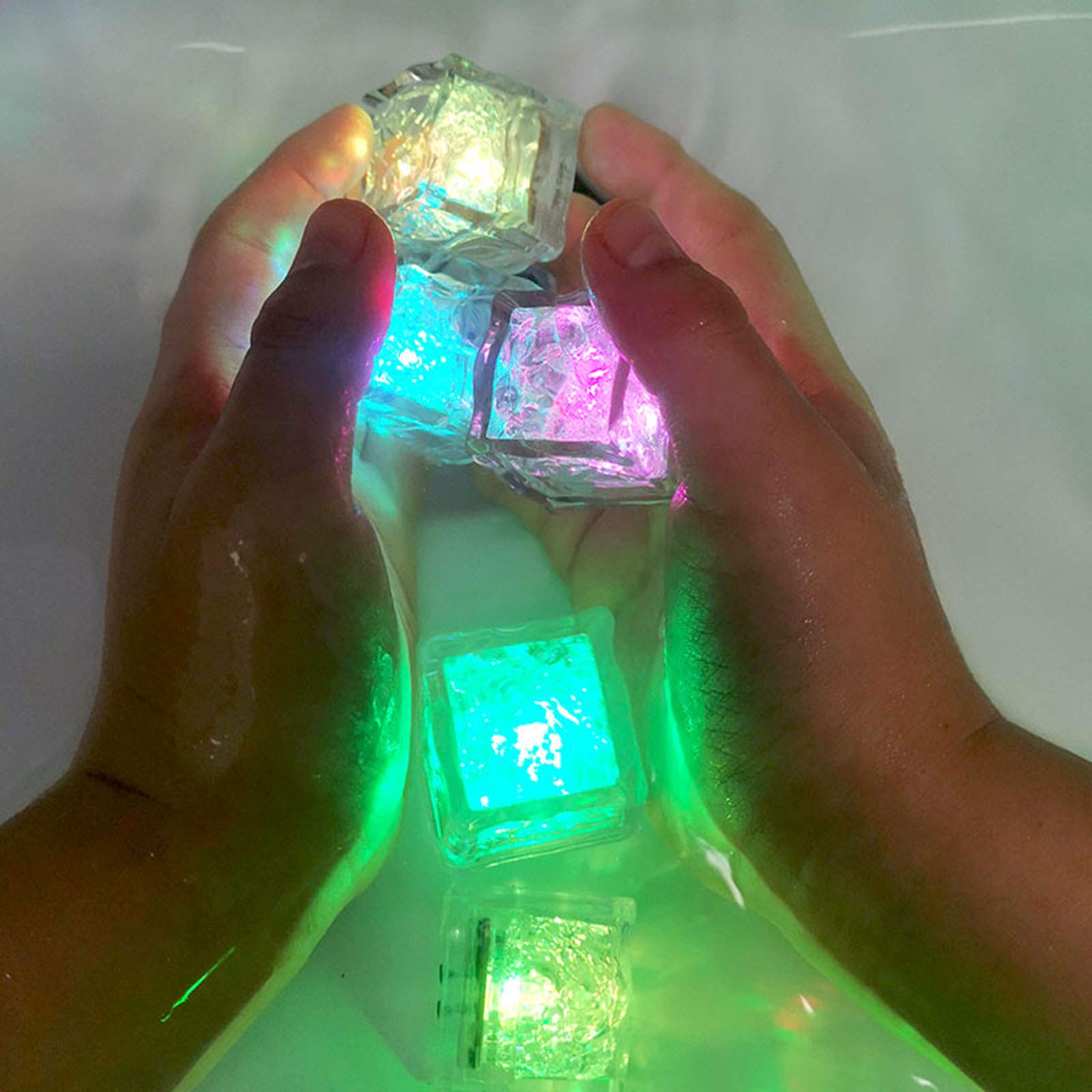 ZHIHUI 8PCS Kids Baby Time Shower Bathtub LED Light Up Toys Colorful Changing Waterproof Underwater Lights Bath Toy
