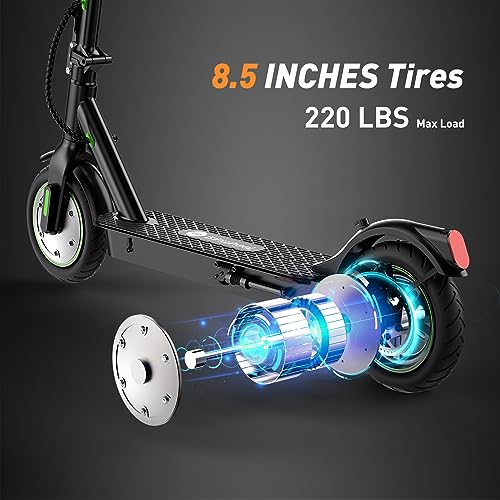 isinwheel S9 Pro Electric Scooter 18 Miles Long Range and 15-18 MPH Portable Folding Commuting E-Scooter for Adults, Dual Brakes & App Support