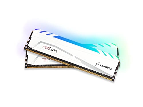 Mushkin Redline RGB White - DDR4 UDIMM - 64GB (2x32GB) 3600MHz CL-16-288-pin1.35V Desktop Ram - Non-ECC - Dual Channel - Lumina Heatsink (MLB4C360GKKP32GX2)