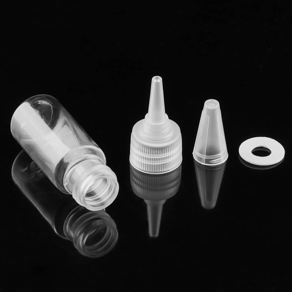 CHDHALTD 5Pcs Plastic Empty Dropper Bottles, Reusable Liquid Dispenser with Twist Top Cap for Childproof Cap Squeeze Bottles(150ml)