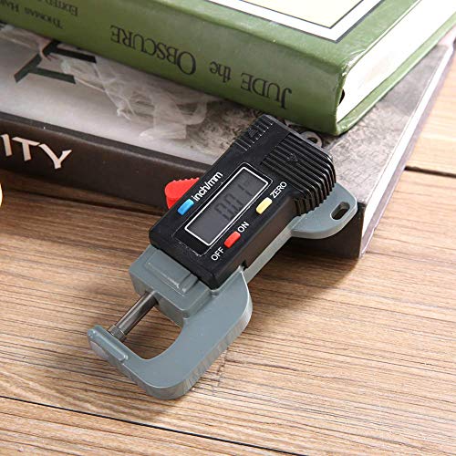 Digital Thickness Gauge, Mini Horizontal Electronic Thickness Meter Micrometer, 0-12.7mm Range, 0.02mm Accuracy, 0.01mm Resolution, for Paper, Jewelry, Pearl, Leather