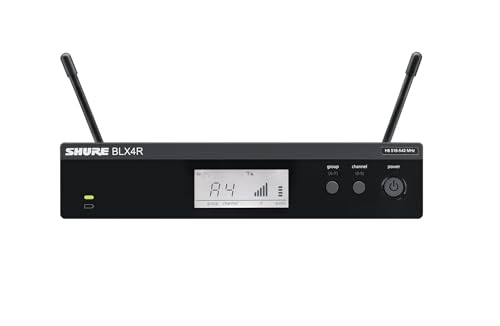 Shure BLX14R/W93 Wireless Microphone System - 14-Hour Battery Life, 300 ft Range, UHF | WL93 Lavalier Mic, Single Channel Rack Mount Receiver | H11 Band (BLX14R/W93-H11)