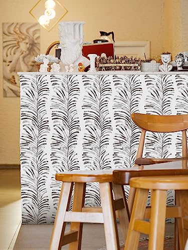 Modern Peel and Stick Wallpaper Boho Contact Paper for Cabinets Brown Wallpaper for Bedroom Self Adhesive Wallpaper Removable Stripe Wall Paper for Nursery Herringbone Shelf Drawer Liner17.3β x 78.7β