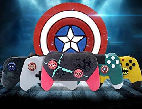 Silicone Analog Controller Grips Cap Thumb Stick Joystick Caps Thumbsticks Cover for PS5 PS4 Slim Pro PS3 Xbox One Xbox 360 Nitntendo Switch Pro Wii u Controller Game Replacement (Captain America)
