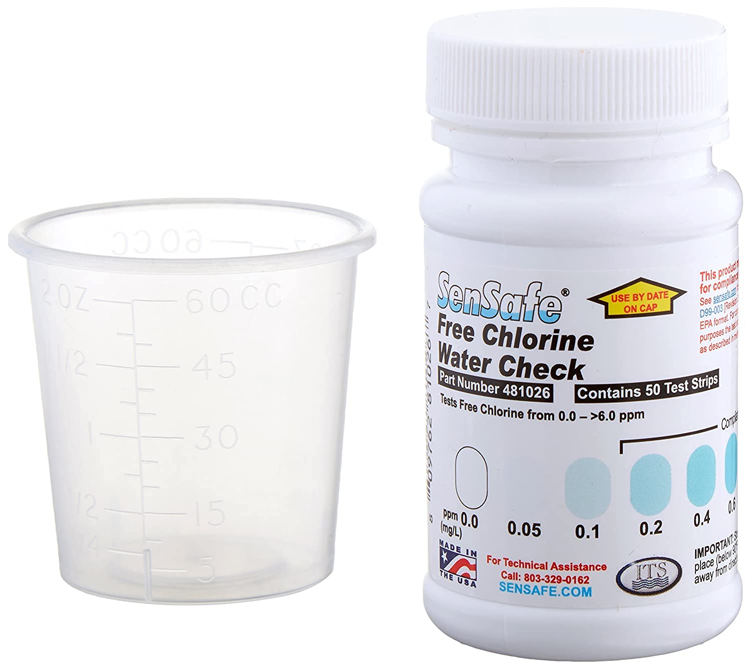 Industrial Test Systems 481026 Free Chlorine Water Check Test Strip