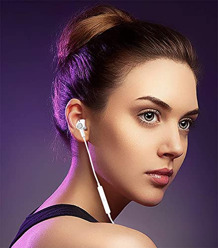 Hi-Res Extra Bass Earbuds Noise Isolating in-Ear Headphones Wired Earbuds with Microphone for iPhone, iPad, MP3, Huawei, Samsung, Lightweight Earphones with Volume Control 3.5mm Jack Headphones