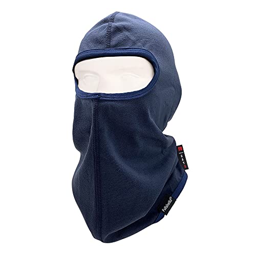 Fullsheild Full Face Mask Men FR Welding Hood Cotton Balaclava Flame Resistant Hard Hat Liner Neck Cover for Welder Firefighter Gear Motorcycle Navy One Size