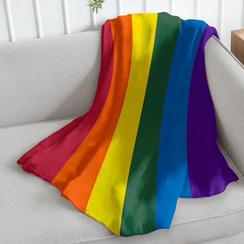 Infinity Republic - Rainbow Pride Soft Fleece Throw Blanket - 50x60 Perfect for Living Rooms, bedrooms, Kids' Rooms, Outdoors
