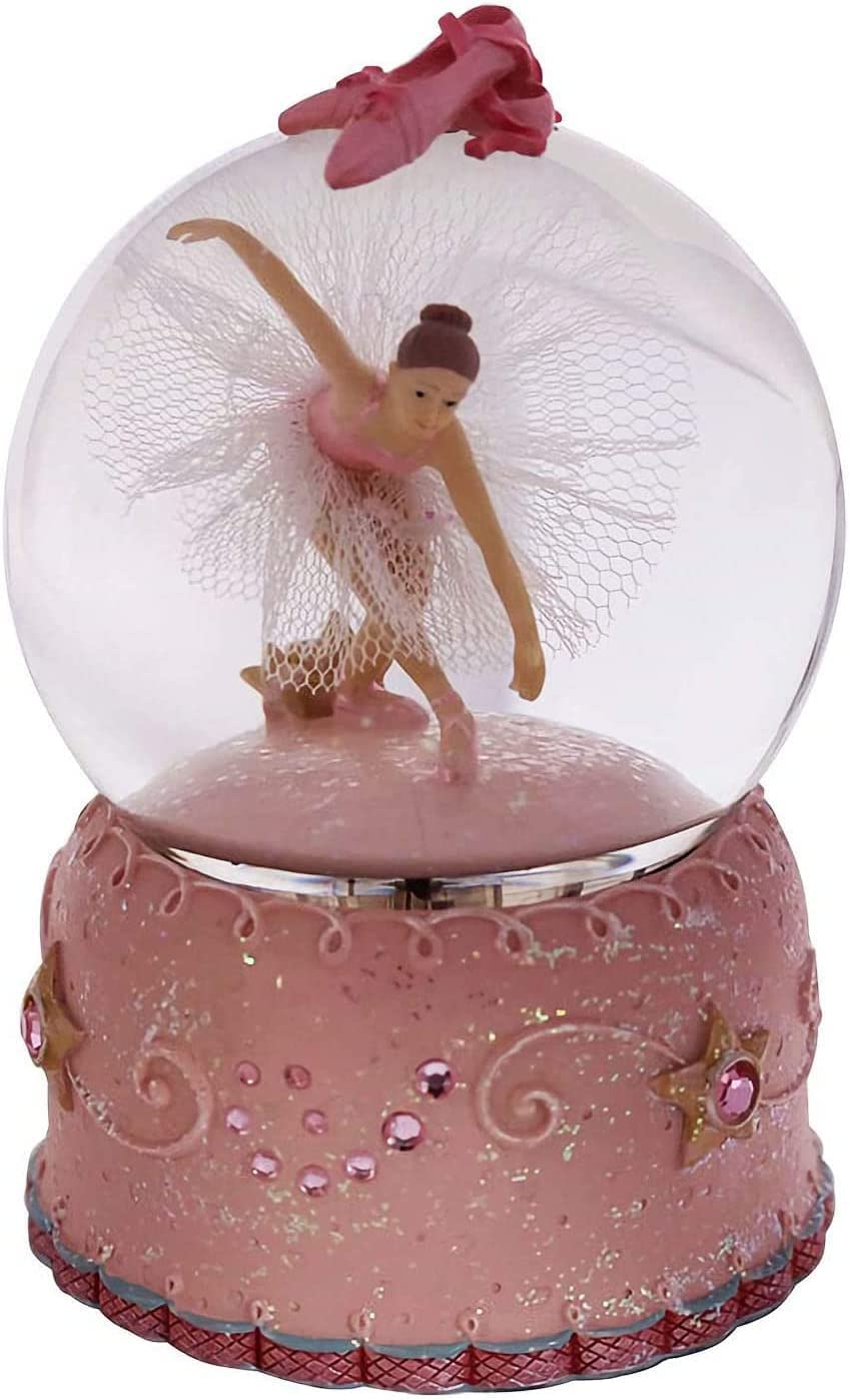Singeek Swan Lake Music Box Ballerina Color Changing Lights Handpainted Dancing Ballerina Snow Globe Ballet Recital Gifts for Girls, Daughter, Granddaughter