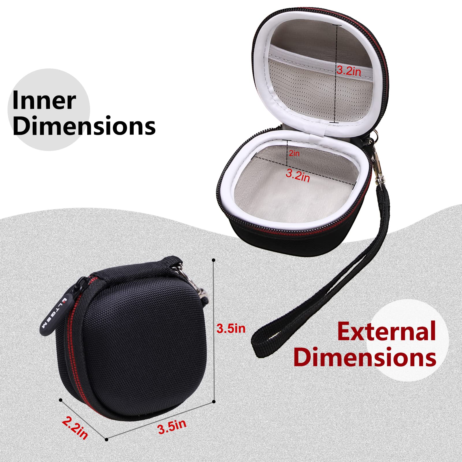 LTGEM EVA Hard Case for Soundcore by Anker Liberty 3 Pro Noise Cancelling Earbuds - Travel - Protective Carrying Storage Bag