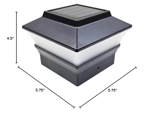 iGlow 18 Pack Black Outdoor Garden 4 x 4 Solar LED Post Deck Cap Square Fence Light Landscape Lamp Lawn PVC Vinyl Wood