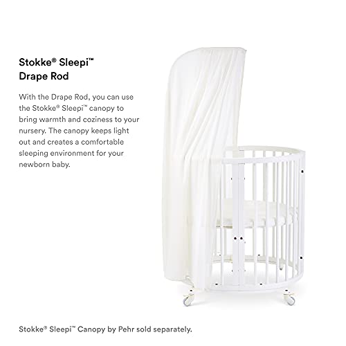 Stokke Sleepi Drape Rod, Natural - Made from Solid Beech Wood - Easy to Install & Clean - Compatible with Stokke Sleepi Crib/Bed & Mini