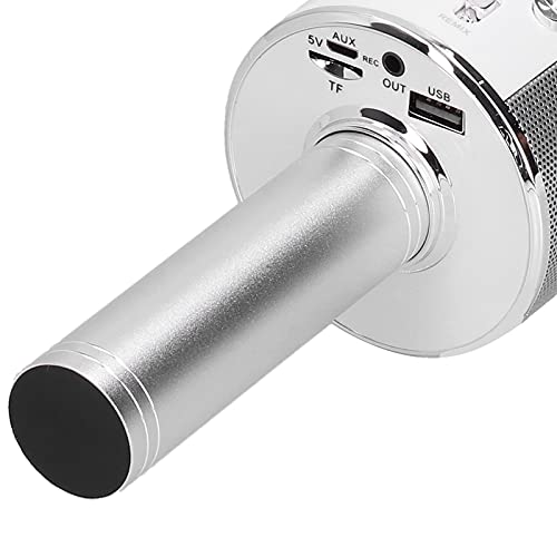 WS-858 Bluetooth Karaoke Microphone Recording 3-in-1 Handheld Portable Mic Speaker Machine Music Player Recorder for Karaoke Party Wedding Meeting