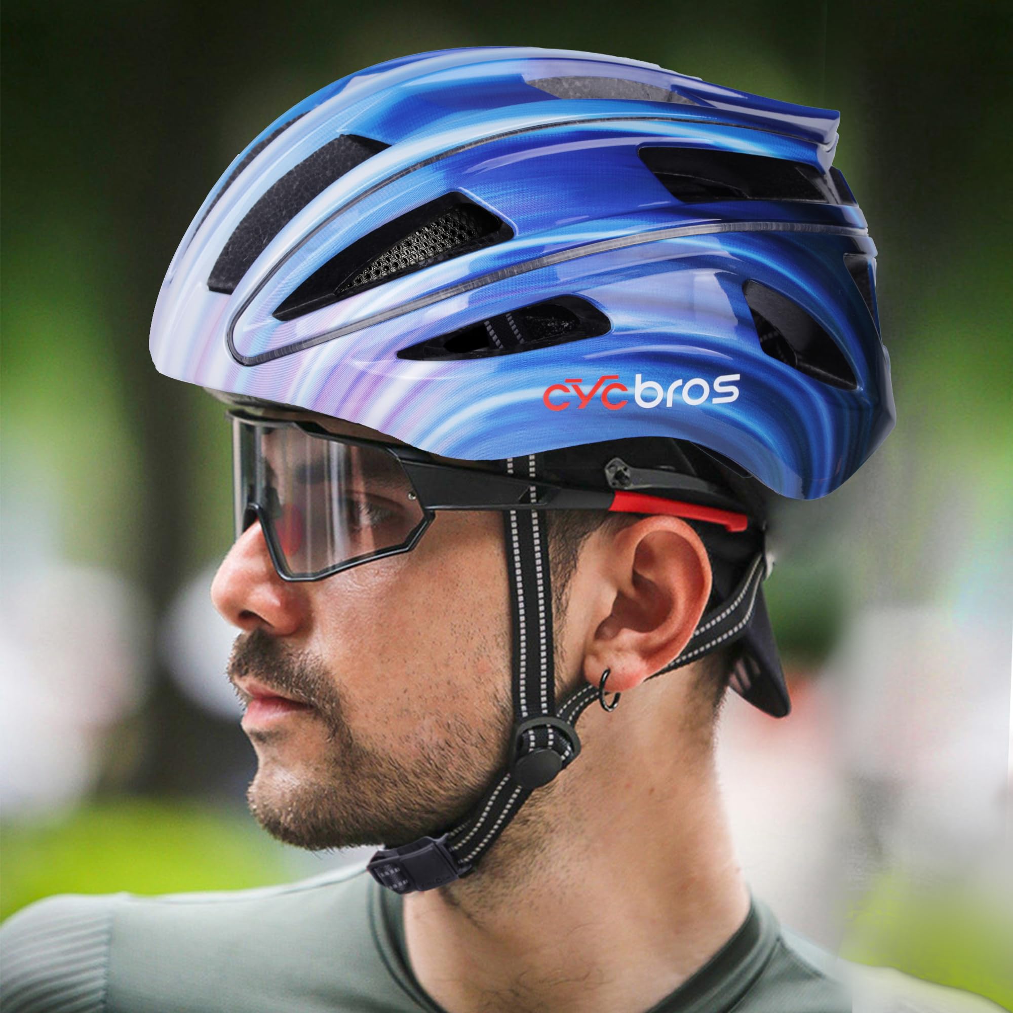 CYCBROS Adults Bike Helmet for Men Women That's Light, Cool Bicycle Helmet with USB Rechargeable Rear Light for Urban Commuter