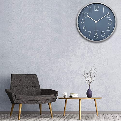 LOMANDA Night Light Wall Clock, 12 Inch Silent Battery Operated Clock for Living Room, Bedroom, Office, Glow in The Dark Large Digital Display Wall Clock, Sound Sensor and Adjustable Brightness