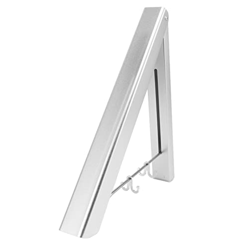 plplaaoo Clothes Drying Rack,Wall Mounted Drying Rack,Durable Aluminum Folding Clothes Drying Rack,Retractable Clothes Hanger Rack for Laundry Room Closet Storage Organization(Silver)