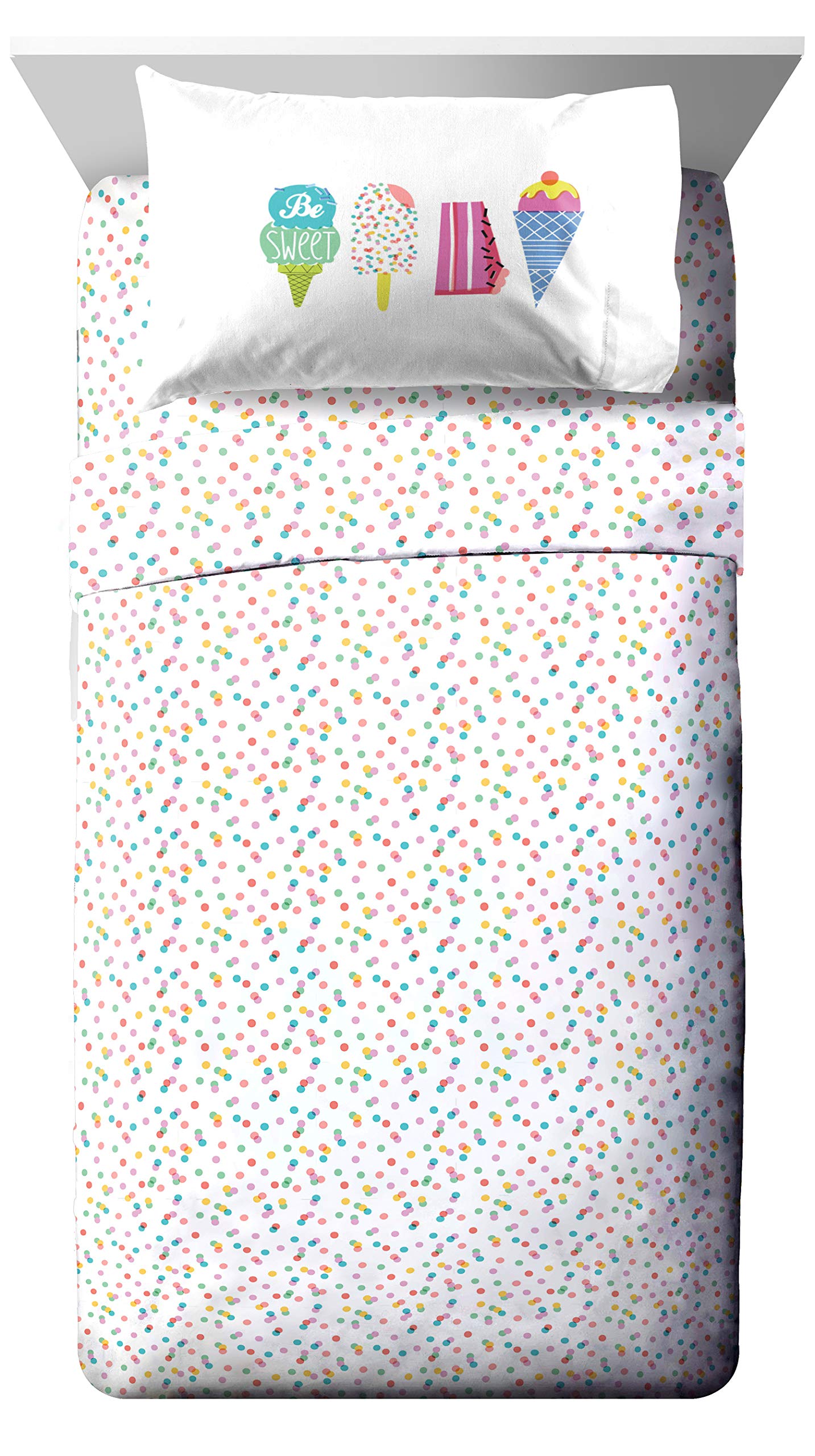 Jay Franco Trend Collector Be Sweet 7 Piece Full Bed Set - Includes Comforter & Sheet Set - Super Soft Fade Resistant Microfiber Bedding