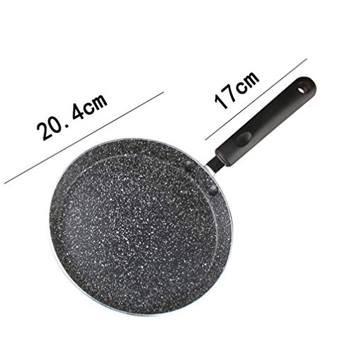 DOITOOL 6 Inch Metal Fry Pan Nonstick Frying Pan Egg Pan Skillet Practical Kicthen Cookware for Home Restaurant Black