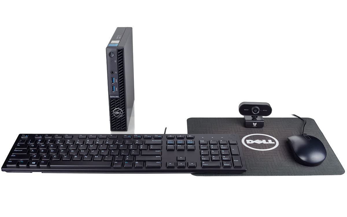 CUK Dell OptiPlex 3000 Micro Professional PC (Intel i7-12700T Processor, 32GB RAM, 1TB NVMe SSD, UHD 770 Graphics, Windows 10 Pro) Business Compact Desktop Computer w/Accessories