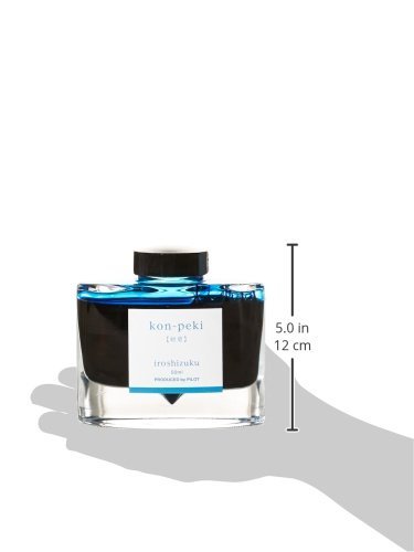 Pilot Iroshizuku Fountain Pen Ink - 50 ml Bottle - Kon-Peki Deep Azure Blue (Japan Import)