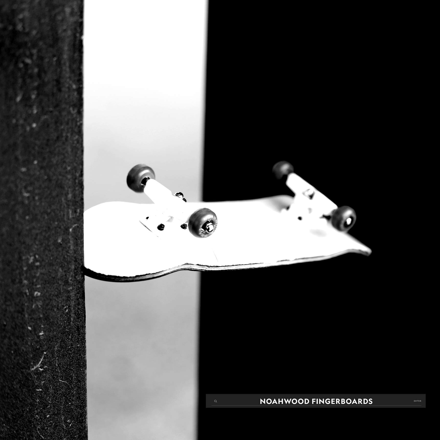 Noahwood Wooden Fingerboard Complete ((Noah Team 5-Layer Maple handmade Deck 33mmx98mm, NW King WhiteTrucks 33mm, NW II Red Wheels) (Born for PRO)