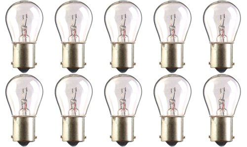 CEC Industries 7527 Miniature Bulb, 12V, 18W, S8 Shape, BA15s Standard Base (10-Pack)