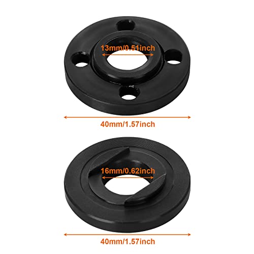 DIRBUY 12 pcs Angle Grinder Flange Nuts 5/8"-11, Suit for All 4-1/2" with 2 pcs Spanner, Angle Grinder Flange Replacement for Makita, Ryobi, Dewalt, Milwaukee, Craftsman